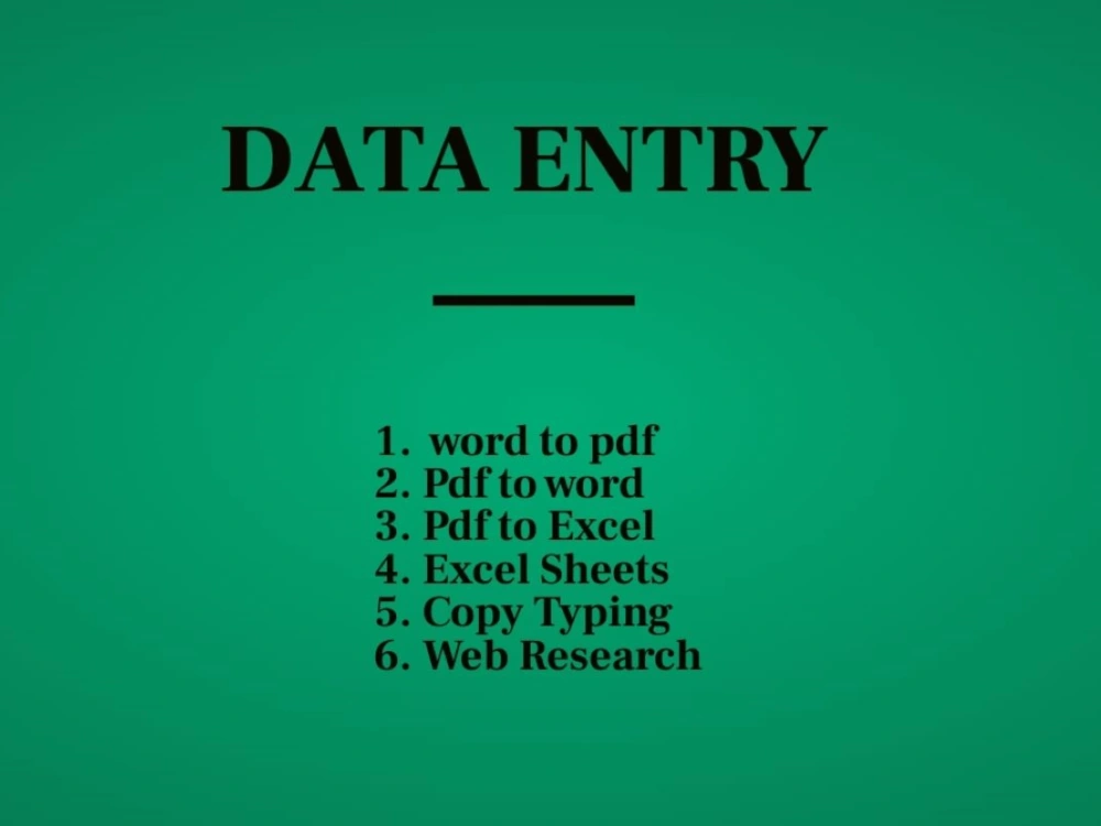 All types of Data Entry services | Upwork