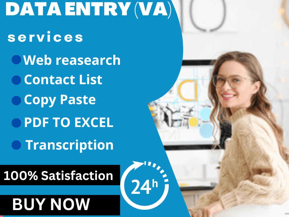 Data Entry, copy paste, Web Research, Transcription, Contact List | Upwork