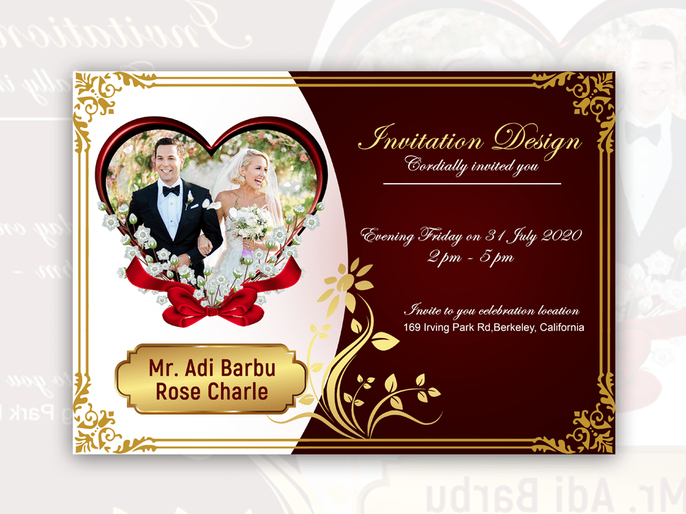 Wedding menu design, invitation menu and wedding card design | Upwork