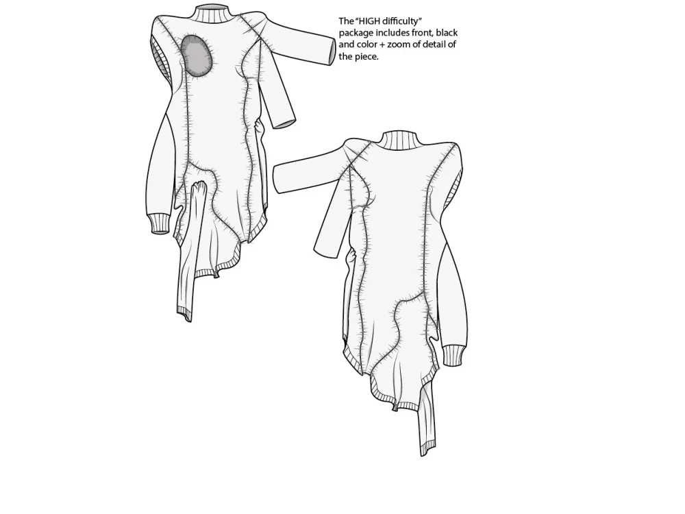A very professional technical drawing in black and white or color | Upwork