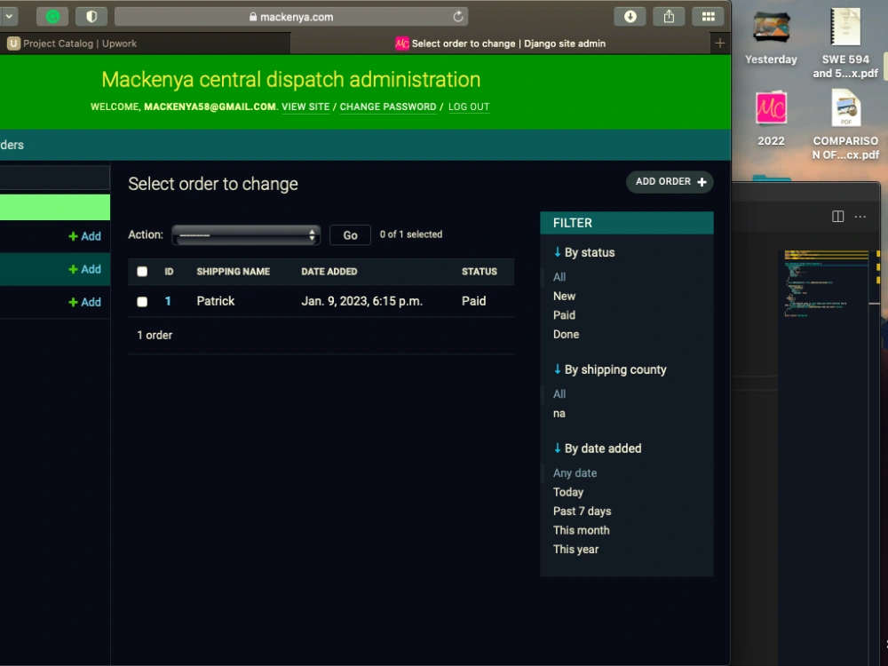 A custom web Application in Python and Django | Upwork