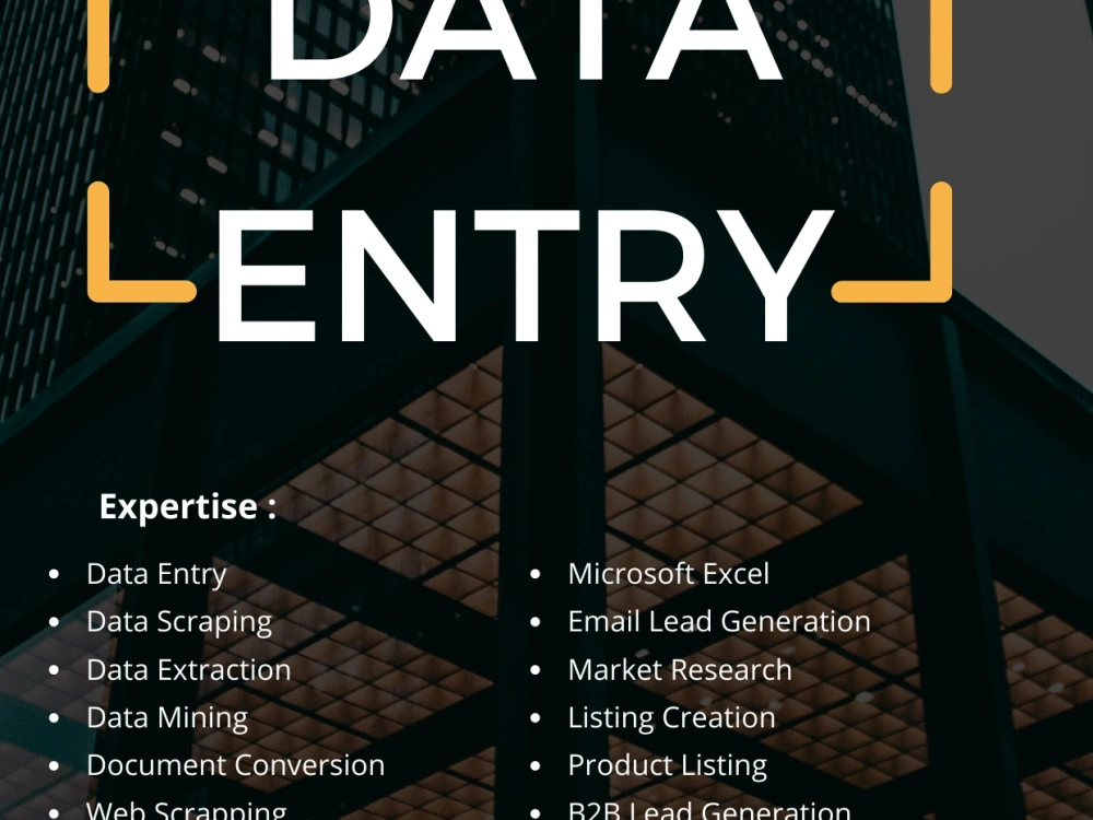 Data entry, web research, typing, copy paste, web scraping, lead generation | Upwork