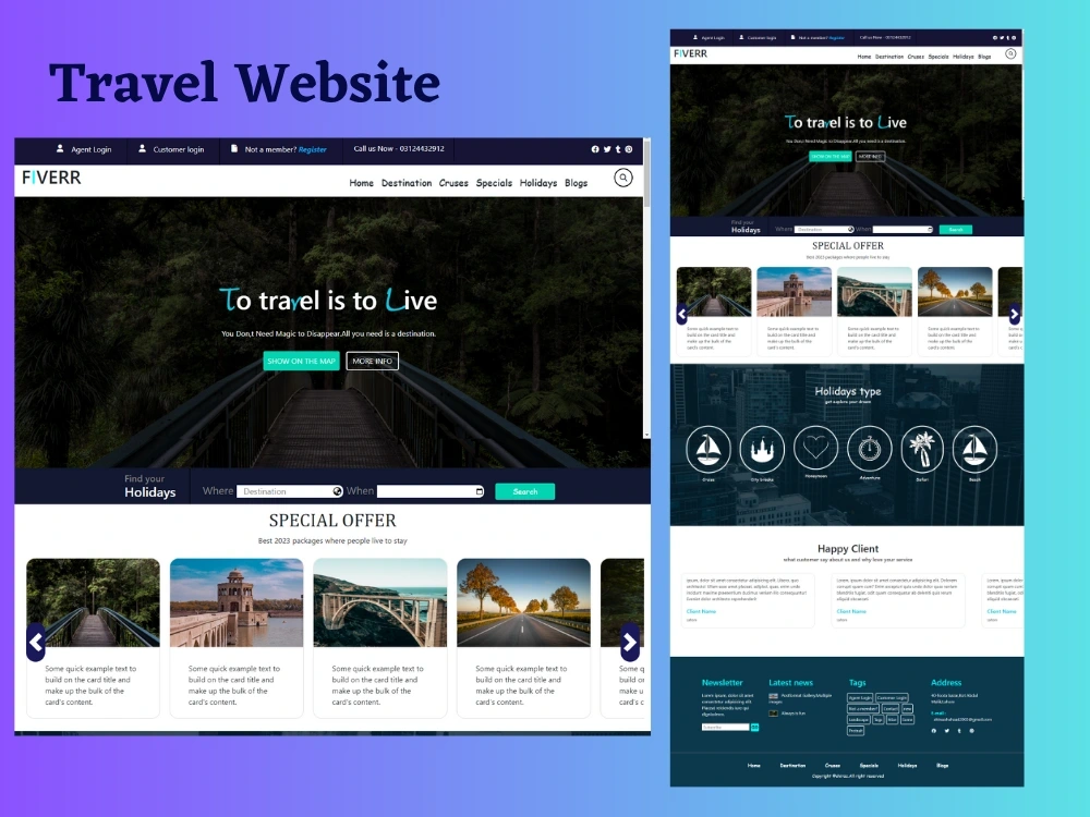 Psd to html figma to html responsive website xd sketch html css bootstrap | Upwork
