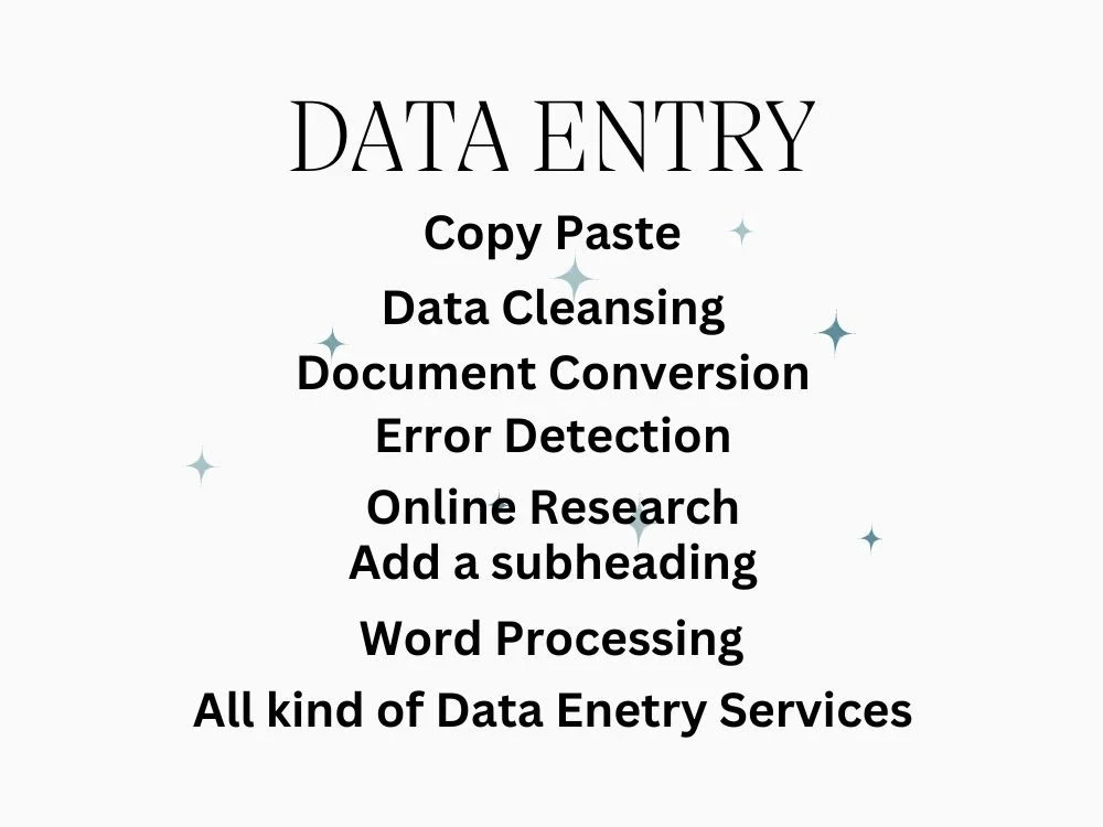 Perfect data entry, web research, and copy paste | Upwork