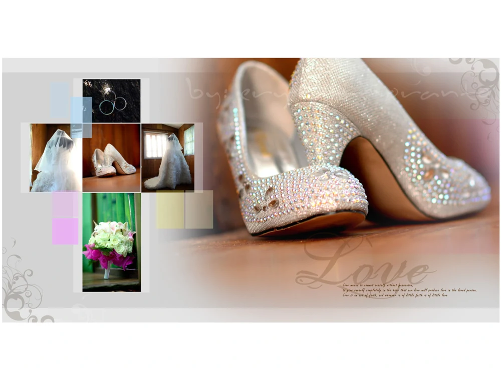 A creative and professionally designed wedding album layout. | Upwork