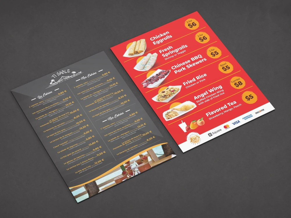 Food Menu Design, Restaurant Menu, Bar Menu, Food Flyer Design | Upwork