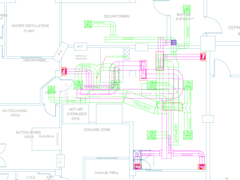 HVAC design, heating and cooling load calculations, Ducting 2D & 3D ...