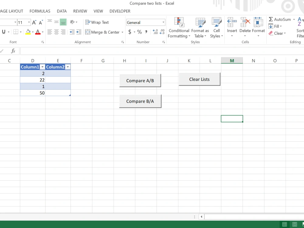 An easy tool to compare two lists | Upwork