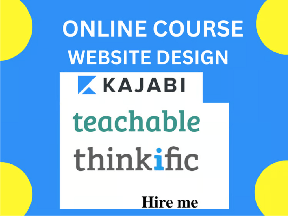 Flawless thinkific, teachable, kajabi website for your online course | Upwork