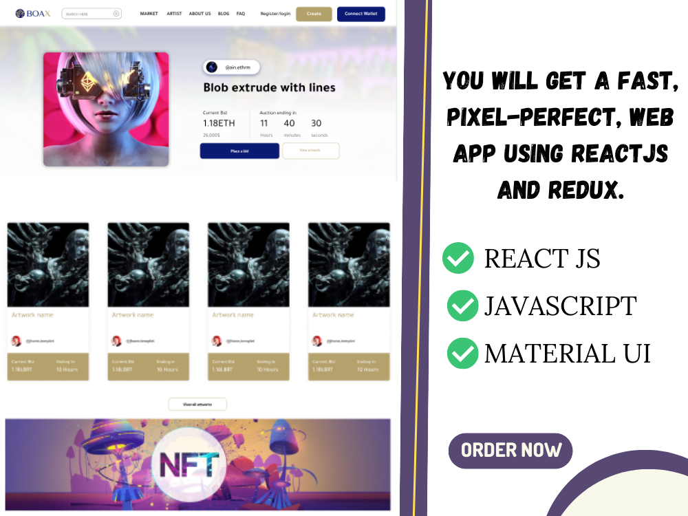 A fast, pixel-perfect, cutting-edge web App using React Js and Redux | Upwork