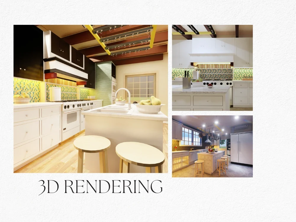 Professional Kitchen Design, Cabinet Design & 3D rendering Services ...