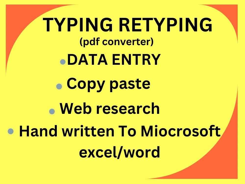 A fast copy typing job, retype scanned documents | Upwork