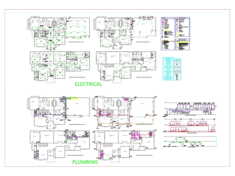 Electrical Plumbing, MEP full set design drawing for city permits | Upwork