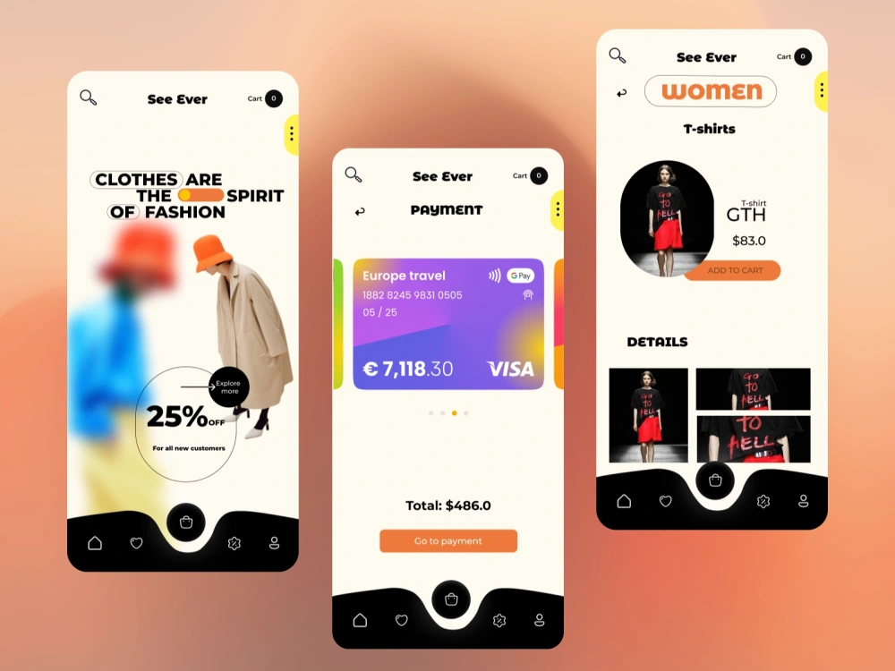 A custom Mobile App UI design concept for your Brand | Upwork