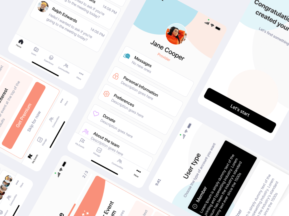 A custom Mobile App UI design concept for your Brand | Upwork