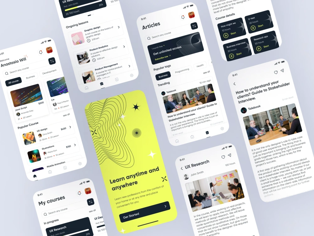A custom Mobile App UI design concept for your Brand | Upwork