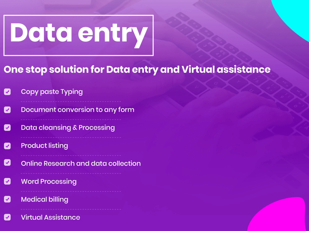 One stop solution for Data entry and VA services. | Upwork