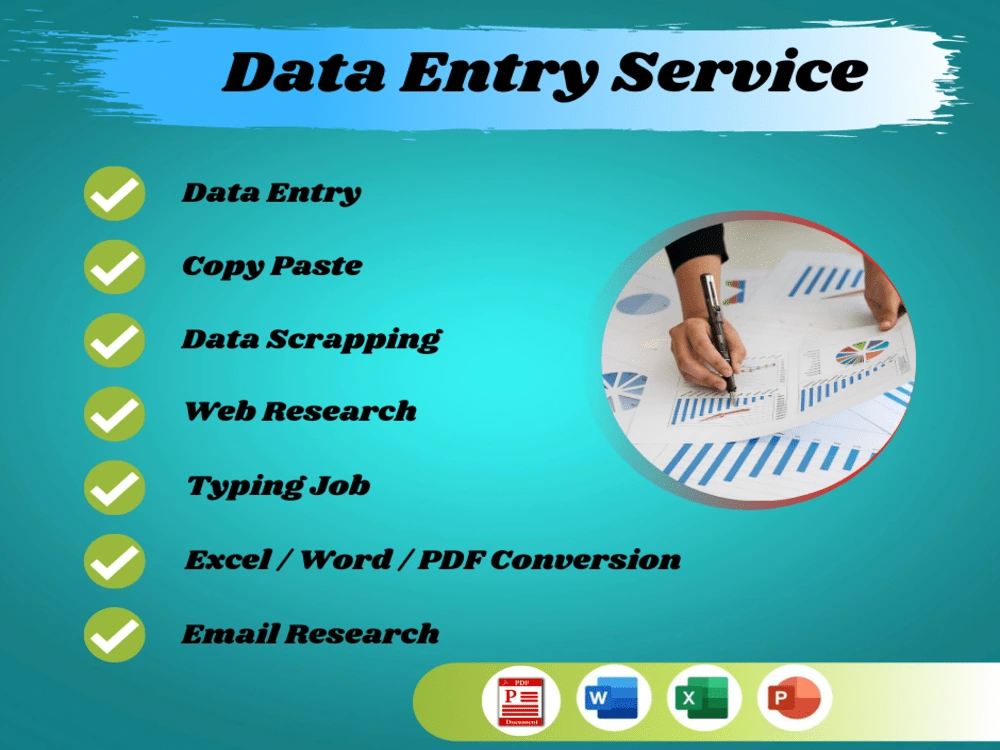 Data entry, excel, scraping, typing, copy paste work | Upwork