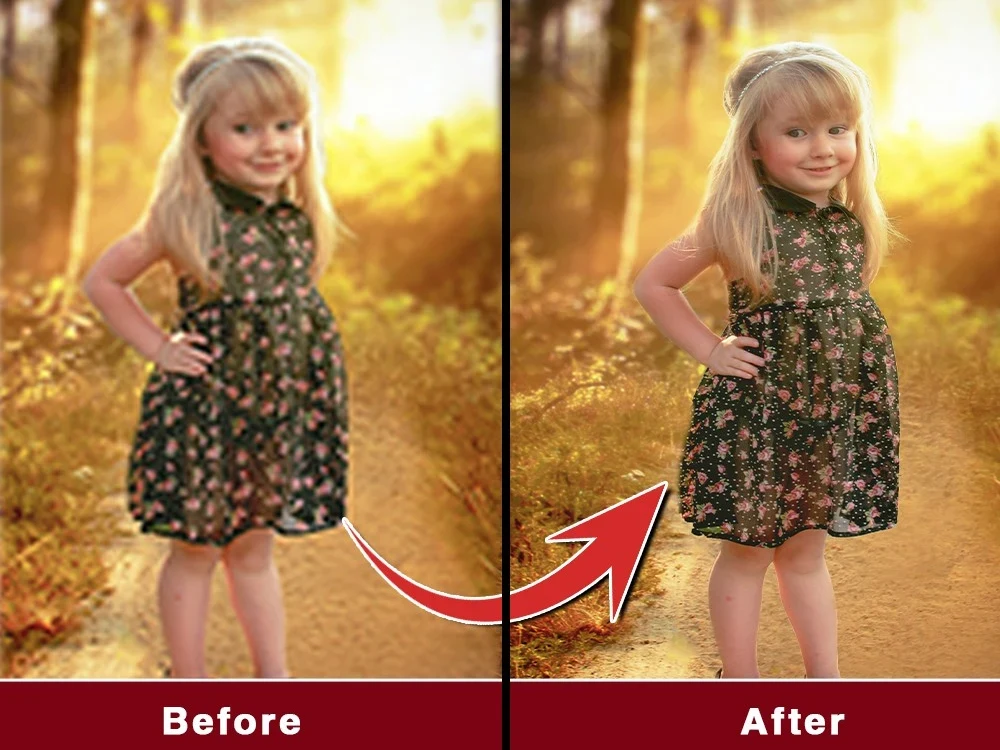 Sharpened, enhanced, low-quality to high-quality photo | Upwork