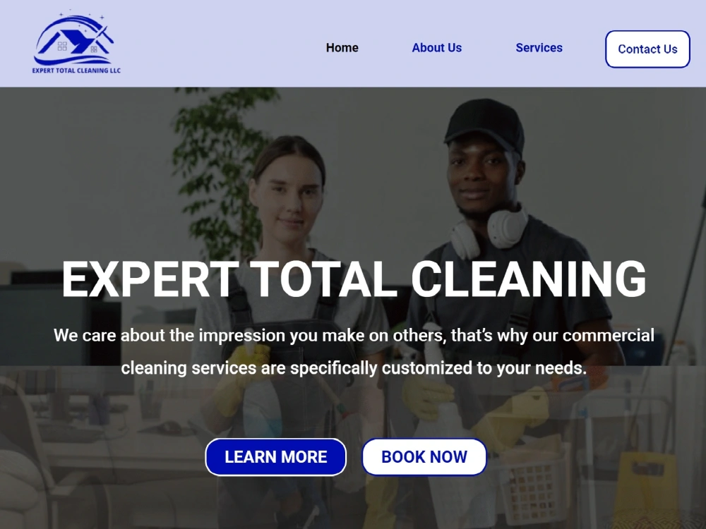 Cleaning service website, house cleaning,office cleaning with booking ...