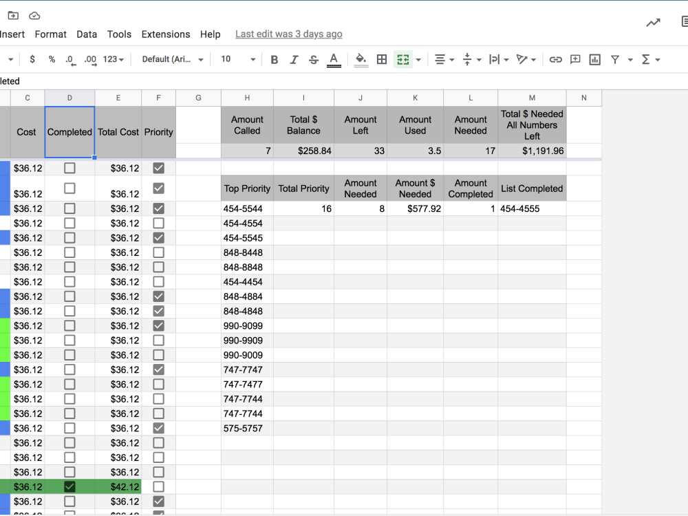 A Microsoft Excel/Google Sheets Automated Sheet Containing Formulas/Macros | Upwork