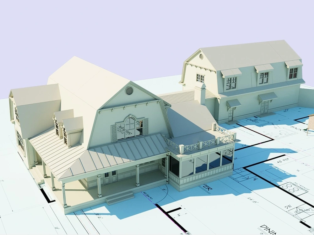 A house plan set and realistic exterior renderings. | Upwork