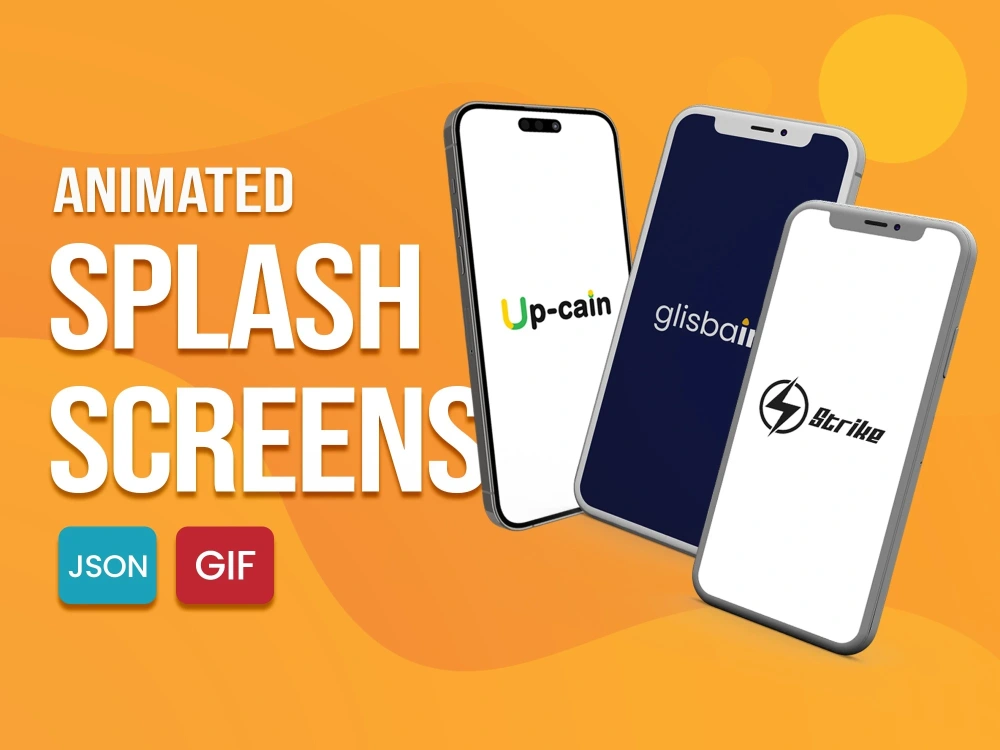 Animated splash screen or gifs in lottie json format for apps ...