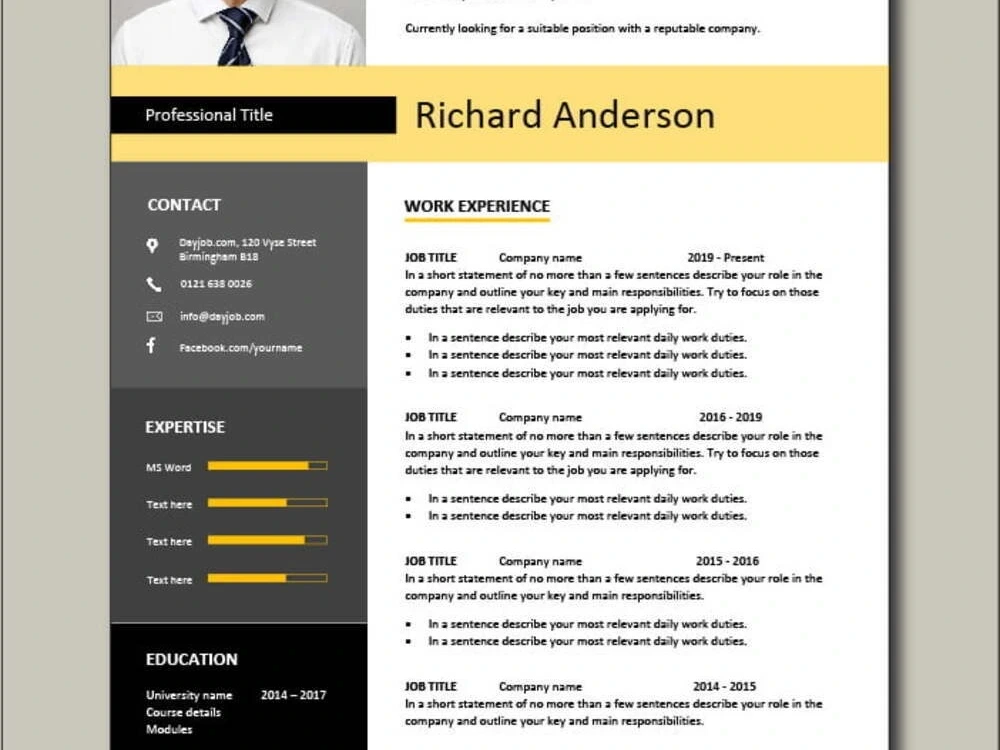 A Revamped Resume/CV tailored to your next Job | Upwork
