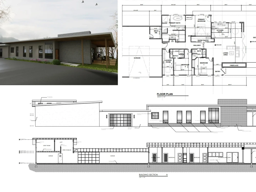 A complete Architectural plan set including 3D renders | Upwork