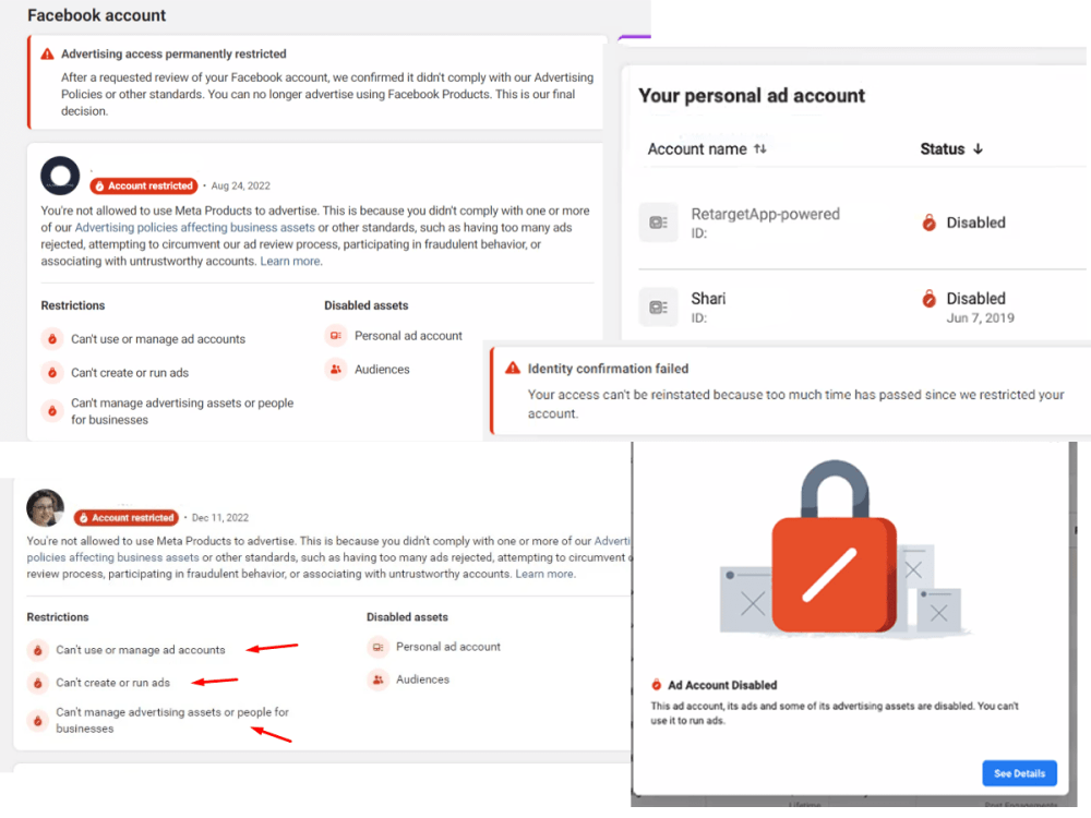Assistance with restricted Facebook business account, ad account or ...