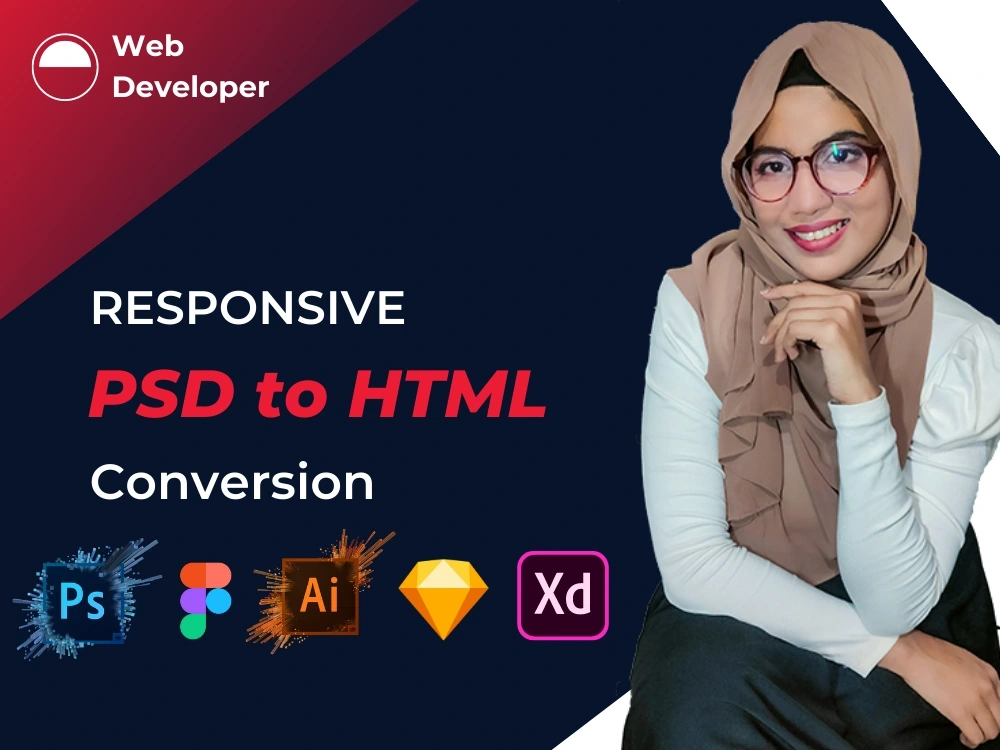 PSD to Figma, WordPress, Sketch , Adobe xd to HTML ,CSS , Bootstrap | Upwork