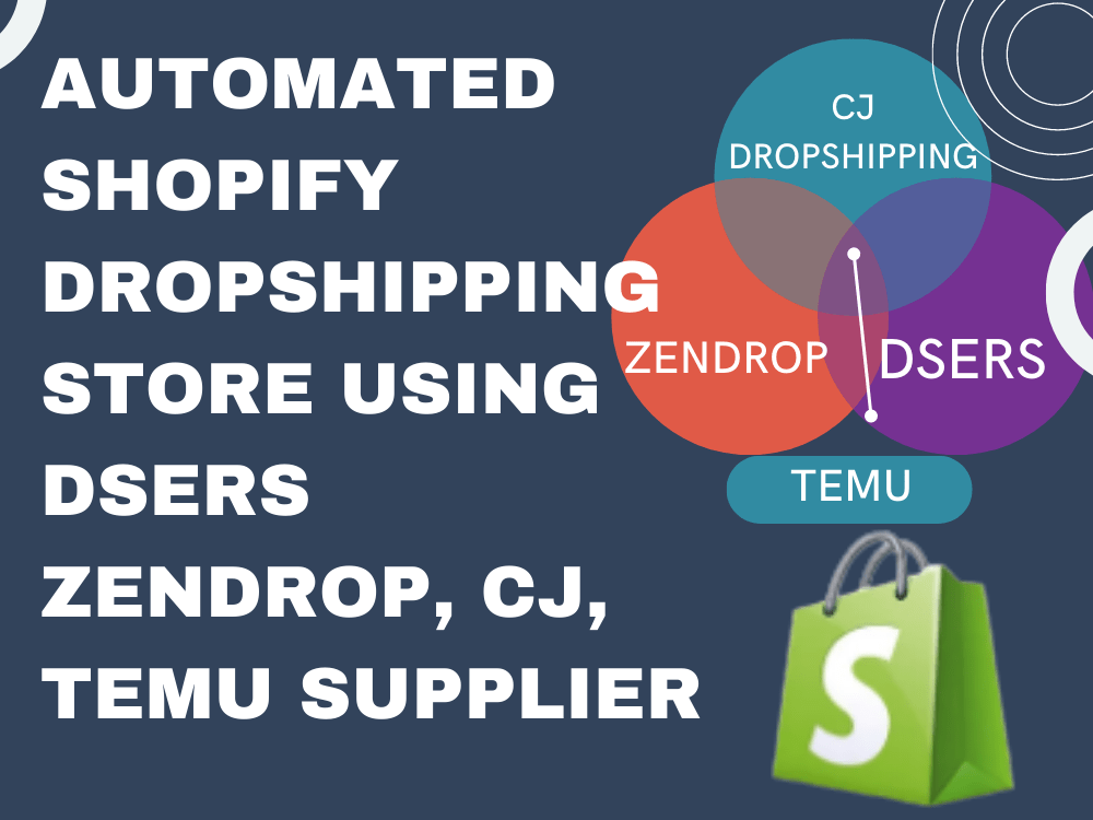 Automated shopify dropshipping store using Dsers Zendrop, CJ, Temu supplier | Upwork