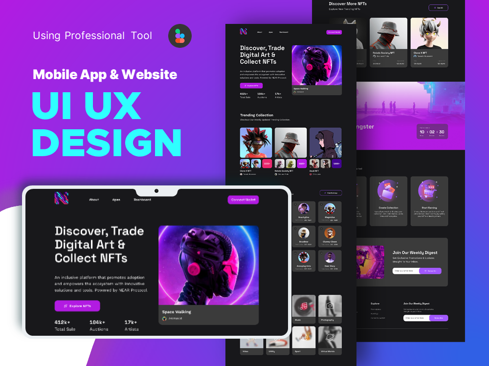 Attractive mobile app UI UX design or web UI UX design for your project ...