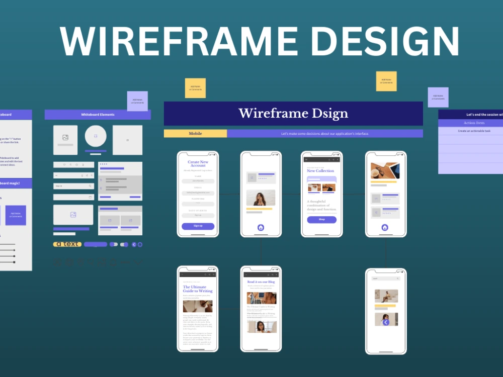 A creative wireframe design for your web app design | Upwork