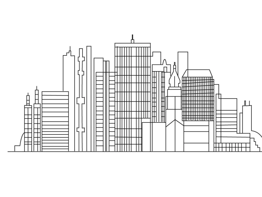 Draw a detailed vector line art of any building, house | Upwork