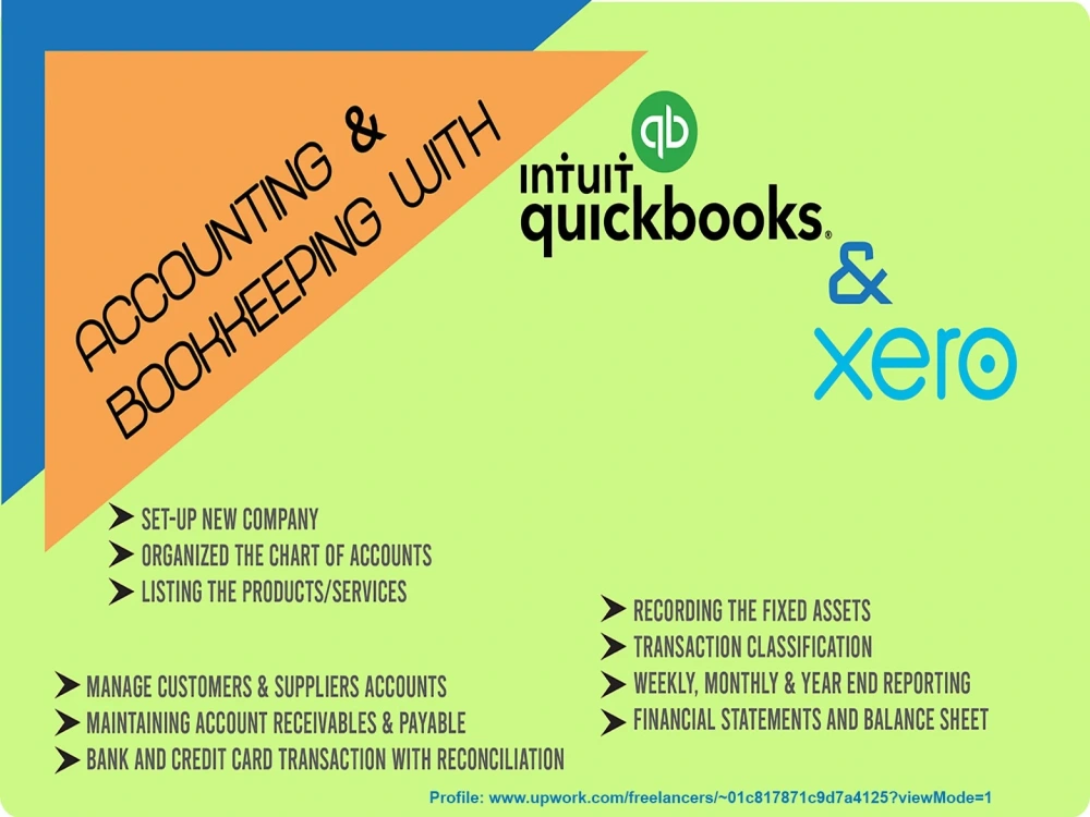 Accounting service with Quickbooks, Xero and MS Excel | Upwork