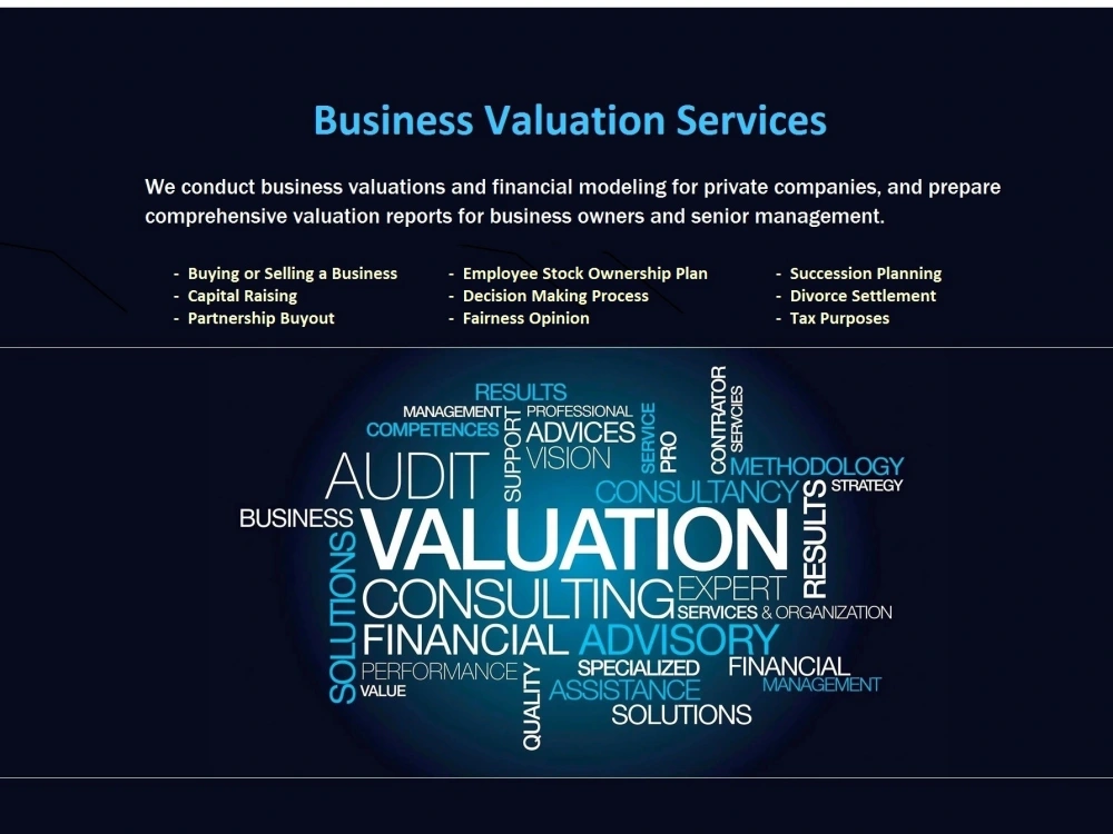 An accurate business valuation with a comprehensive valuation report ...