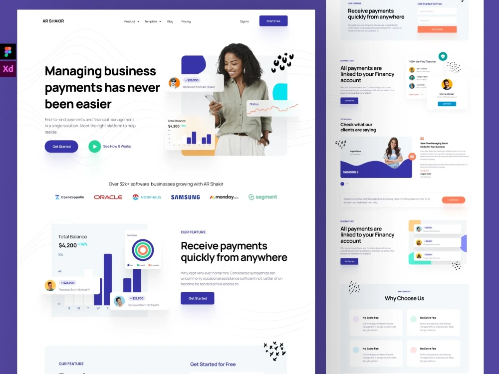 A modern UI UX website design on Adobe XD or Figma | Upwork