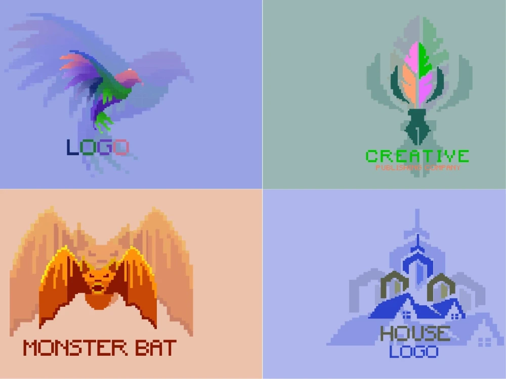 A unique and modren pixel art logo | Upwork