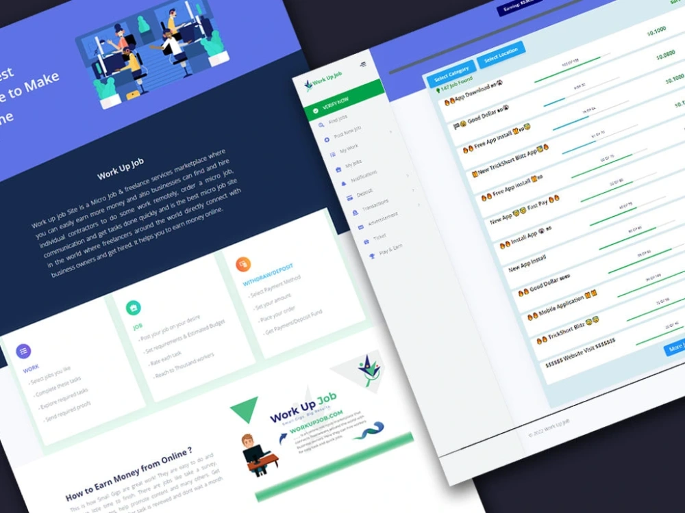 Micro job Website like eitwork | Upwork