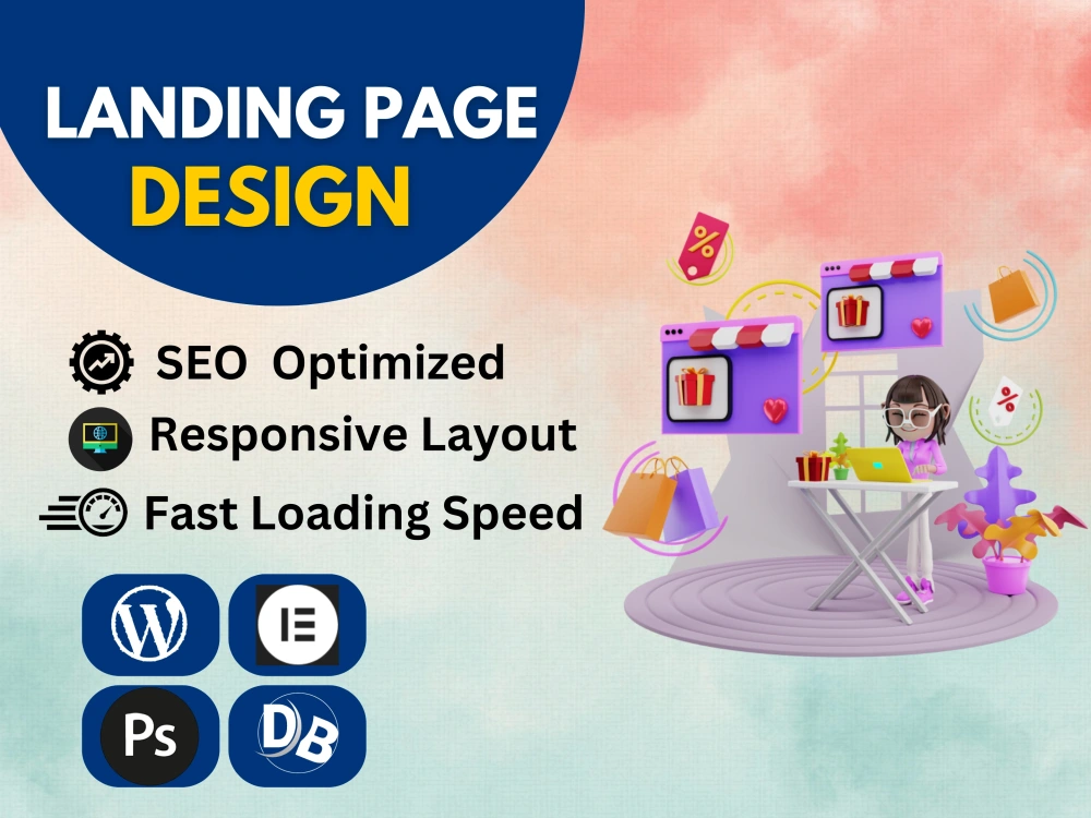 Responsive WordPress landing page Design | Elementor | Divi Landing Page | Upwork