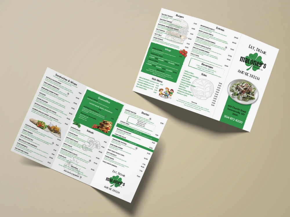 Restaurant menu, digital menu, takeaway menu & any type of food flyer ...