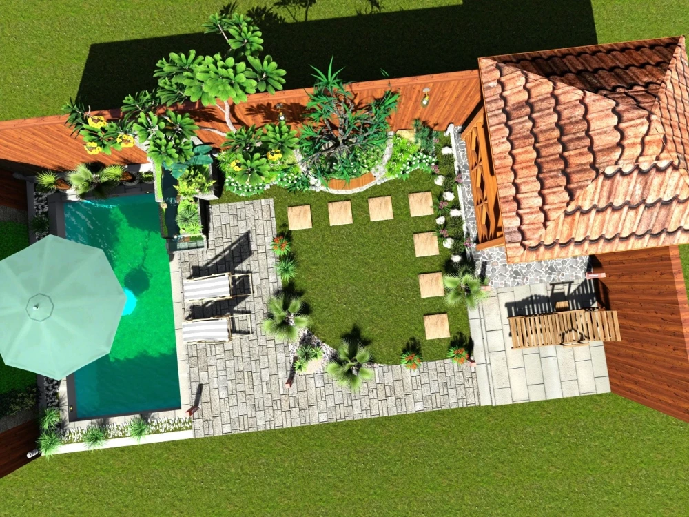 Custom landscape plan and 3d landscape renders for your backyard ...