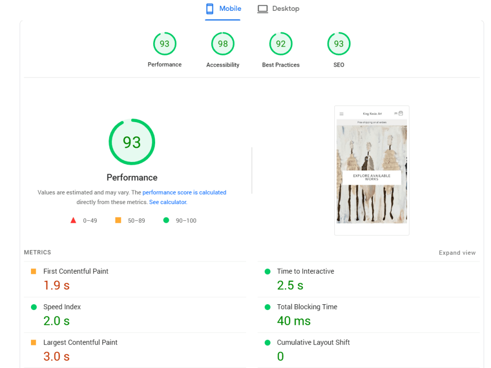 90+ scores on Shopify Website ( Page Speed optimization ). | Upwork