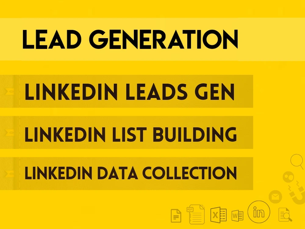 LinkedIn Lead Gen, LinkedIn List Building, LinkedIn Data Collection | Upwork