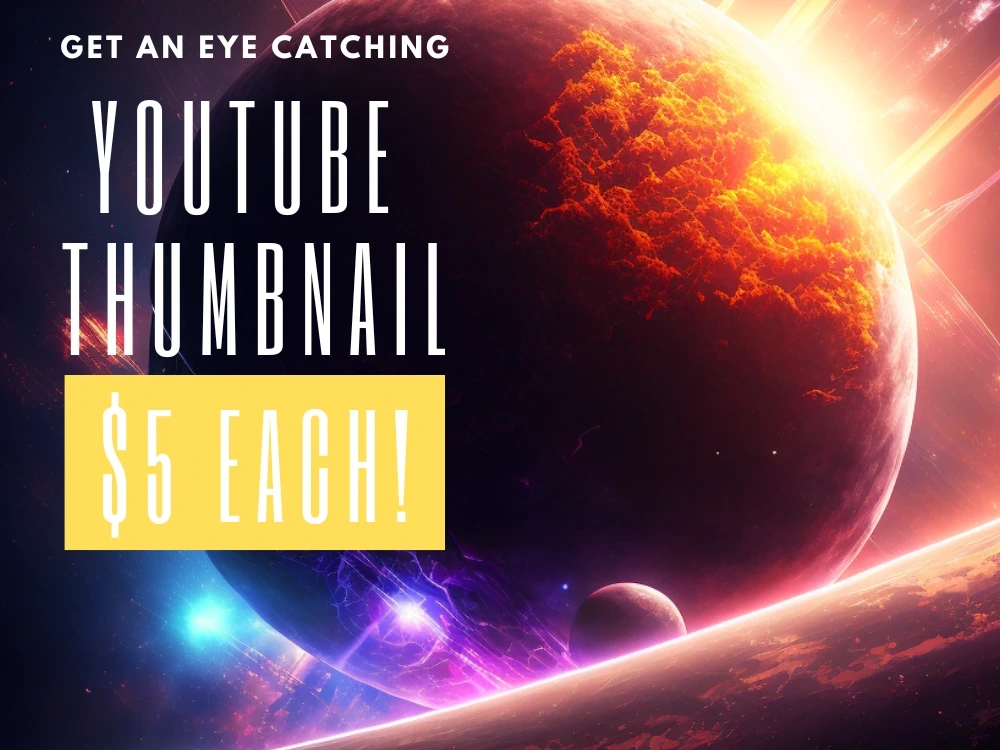 An eye-catching youtube thumbnail with a catchy SEO title & description ...