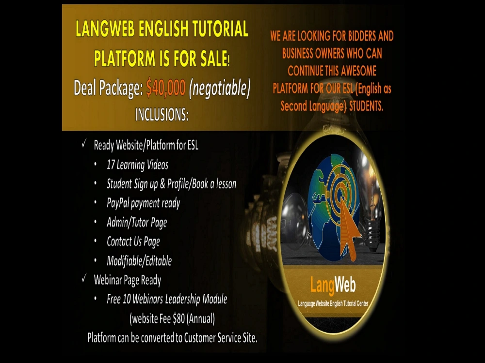 Lang web English Tutorial Online Platform | Upwork