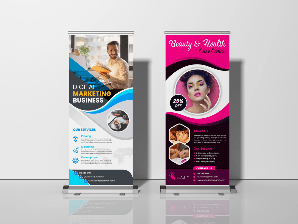 Roll up, outdoor, backdrop, signage, billboard, yard sign design | Upwork