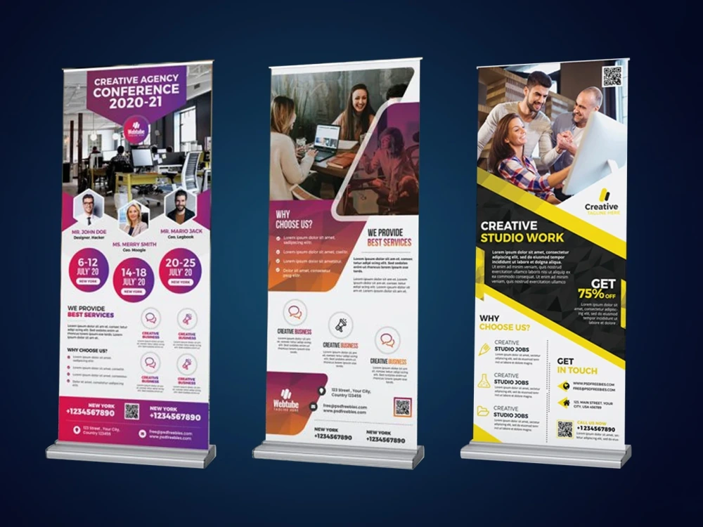 Roll up, outdoor, backdrop, signage, billboard, yard sign design | Upwork