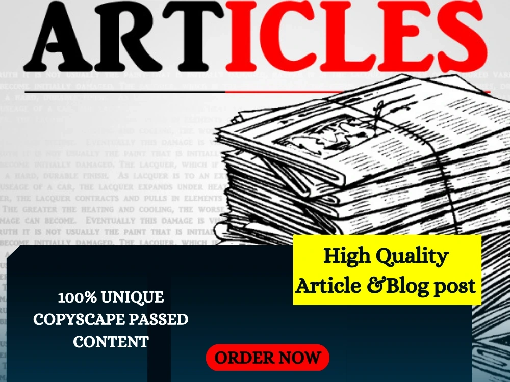 A unique and Impressive article writing, blog post, article writer ...